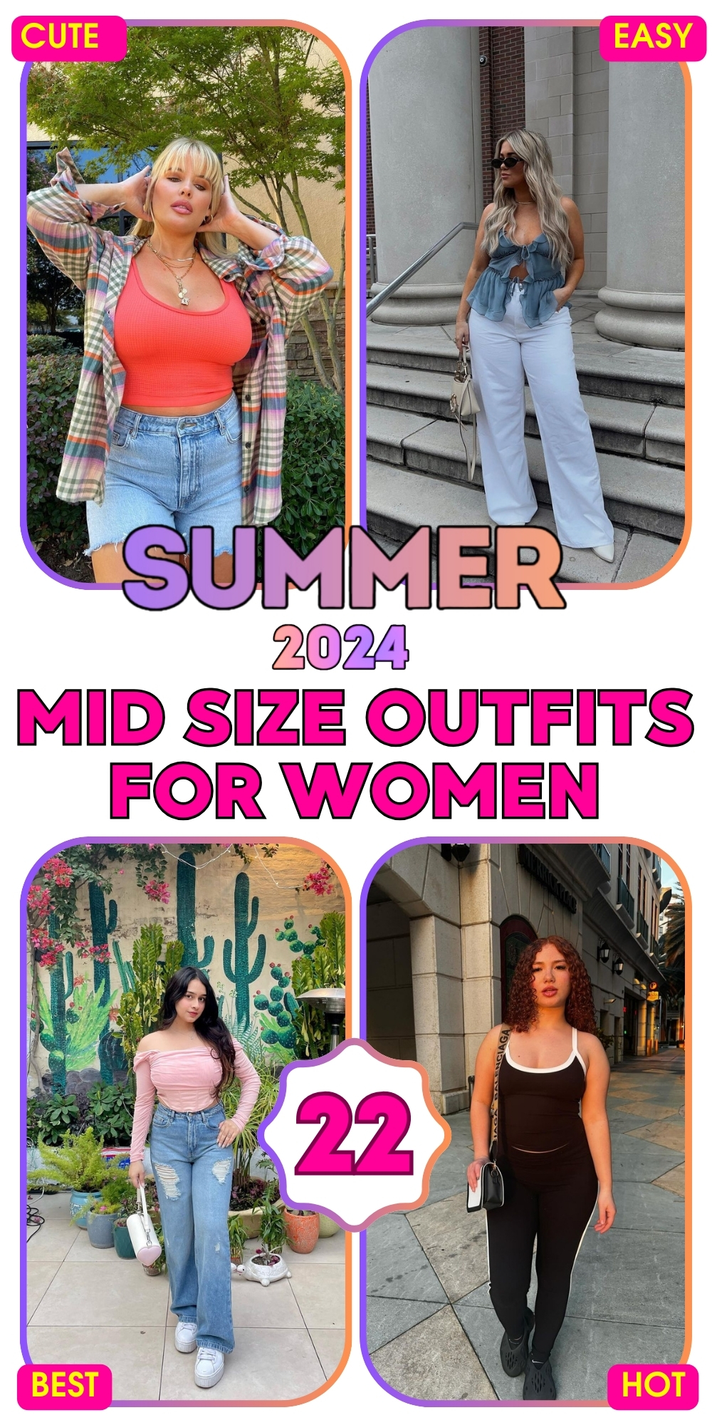 22 Chic Mid Size Summer Outfits for Women: Casual Elegance to Work ...