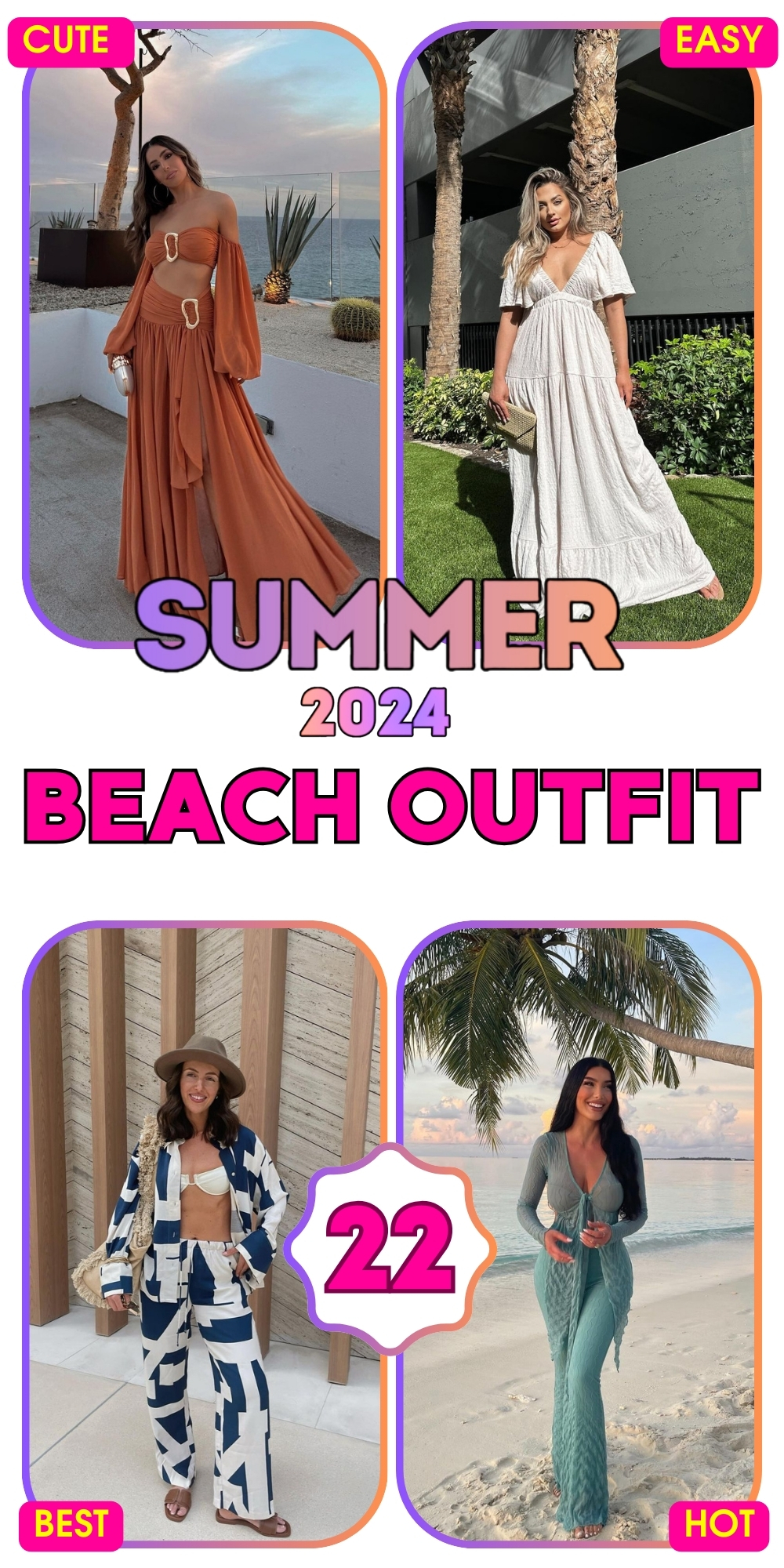 Stylish Summer Beach Outfits - From Daytime Chic to Evening Elegance