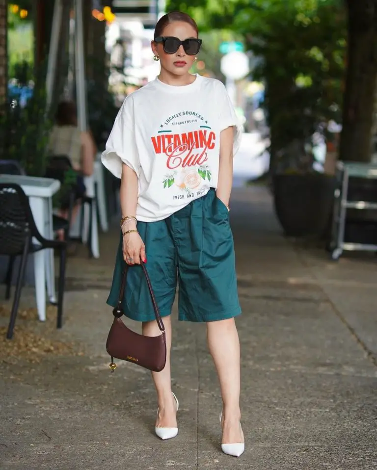 22 Stylish Bermuda Shorts Women Outfits: Classy, Baggy, Linen, Cargo ...