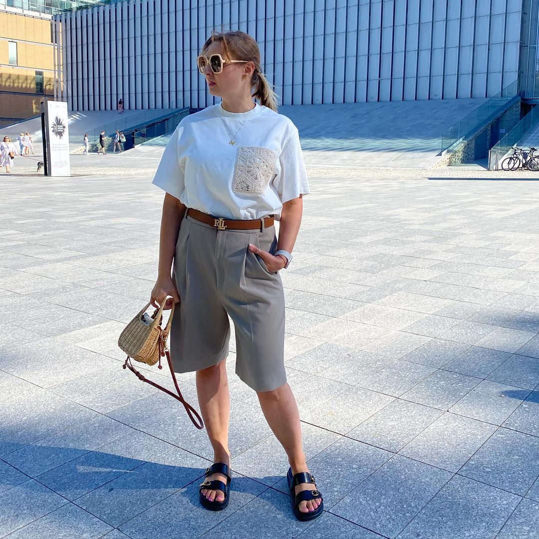 22 Stylish Bermuda Shorts Women Outfits: Classy, Baggy, Linen, Cargo ...
