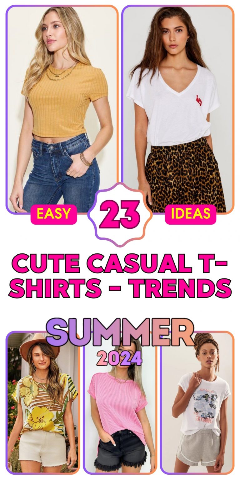 Cute Casual Summer T-Shirts 2024: 23 Trending Ideas, Graphic Tees, Tank ...