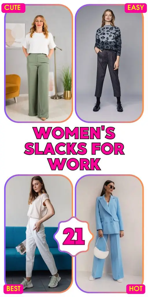21 Stylish Ideas for Women's Slacks for Work - Professional Outfits and ...