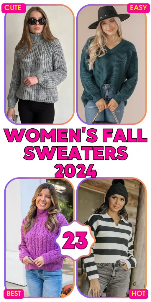 Women's Fall Sweaters 2024: 23 Ideas for Outfits, Dresses, Skirts & Vests