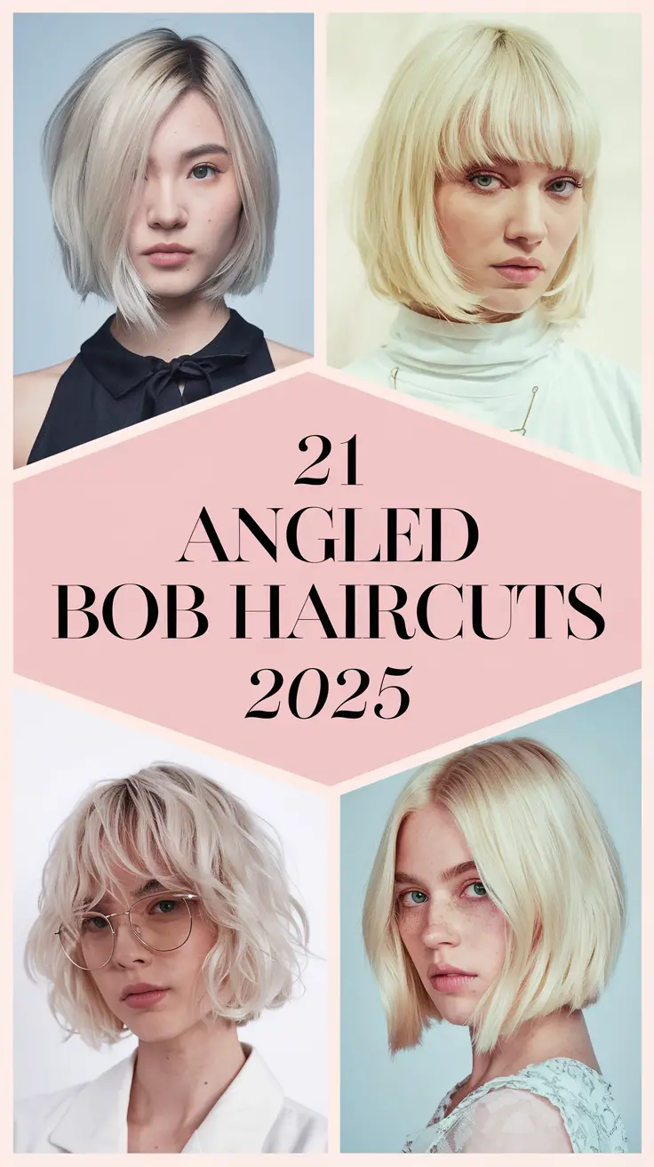 Angled Bob Haircuts 2025: Short, Medium, Long Styles for Fine, Thick ...