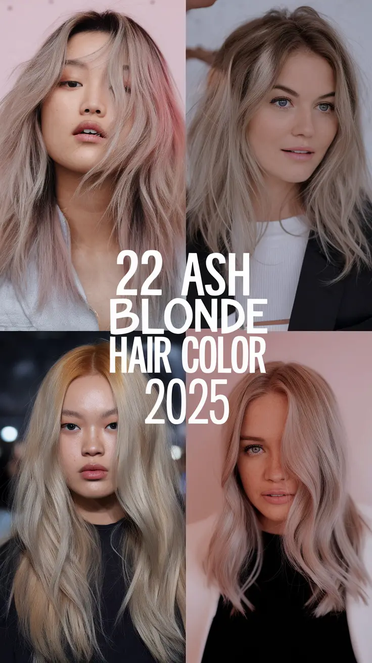 Ash Blonde Hair Color 2025 - 22 Ideas for Short Hair, Highlights, and More