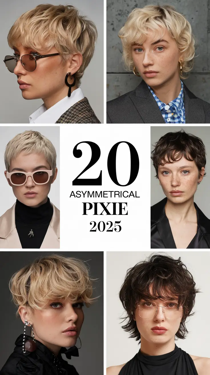 Asymmetrical Pixie 2025: 20 Edgy Hairstyles with Undercuts and Bangs
