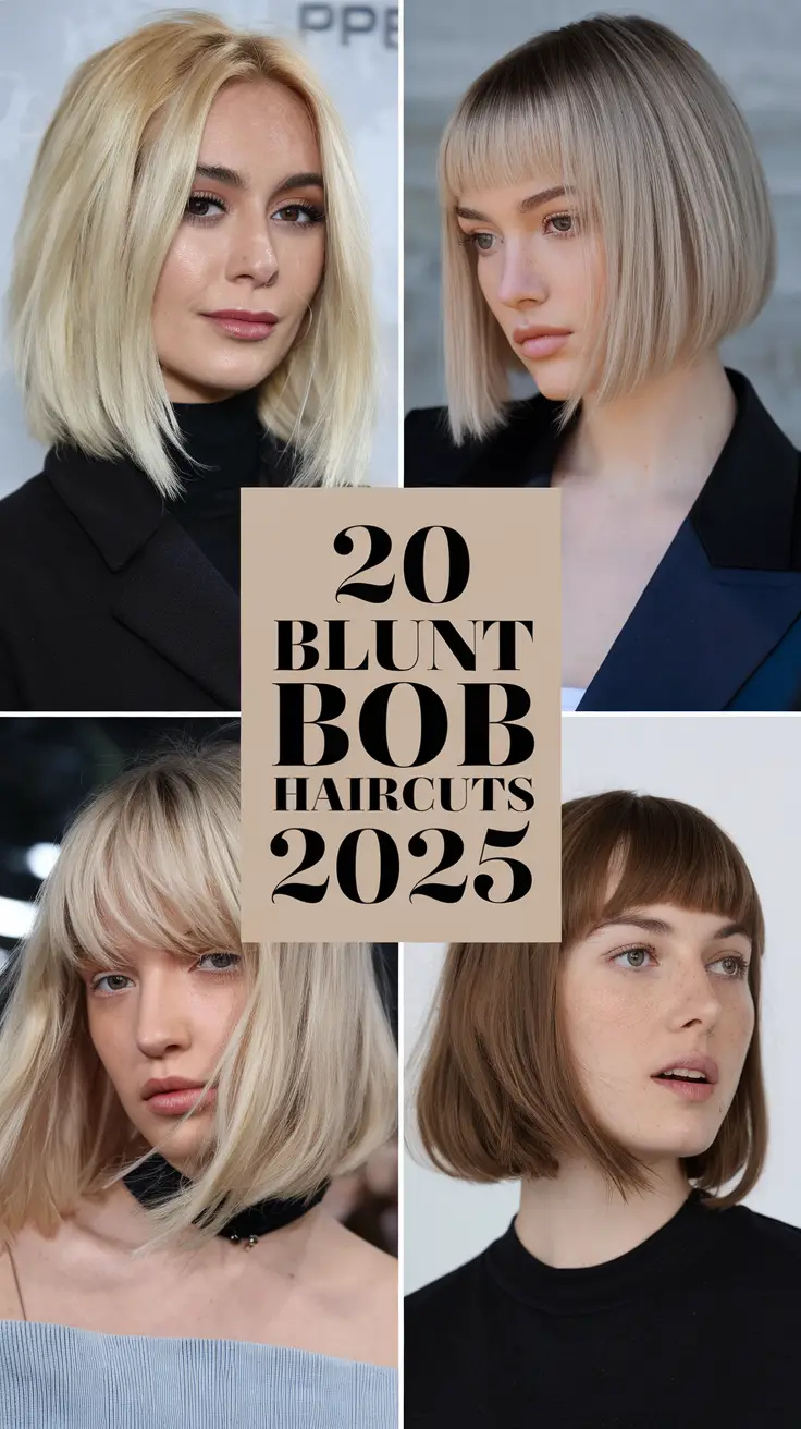 Blunt Bob Haircuts 2025: 20 Ideas for the Perfect Blunt Bob Hair