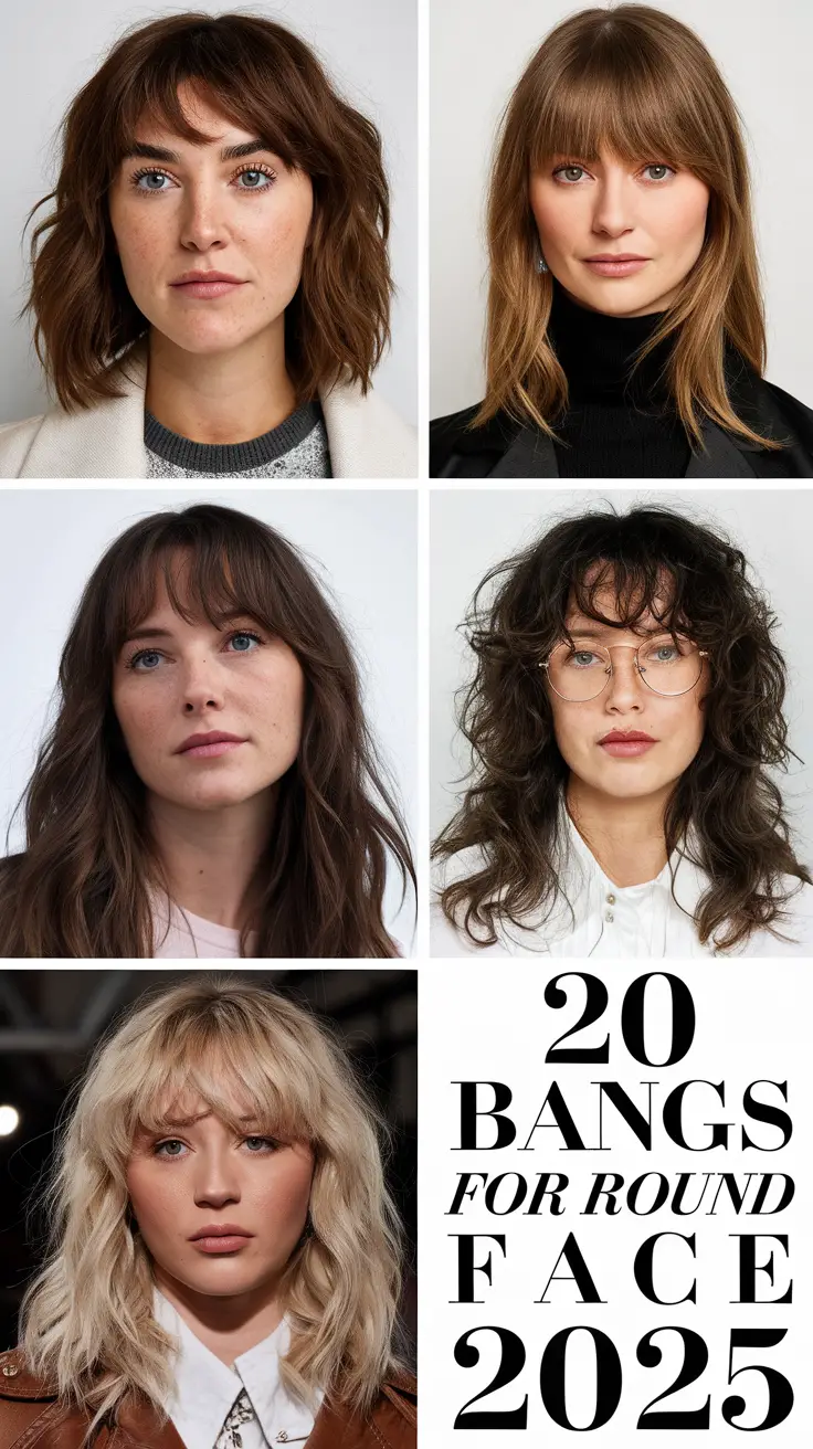 Top 20 Bangs for Round Face 2025: Perfect Styles for Bob, Medium, and ...
