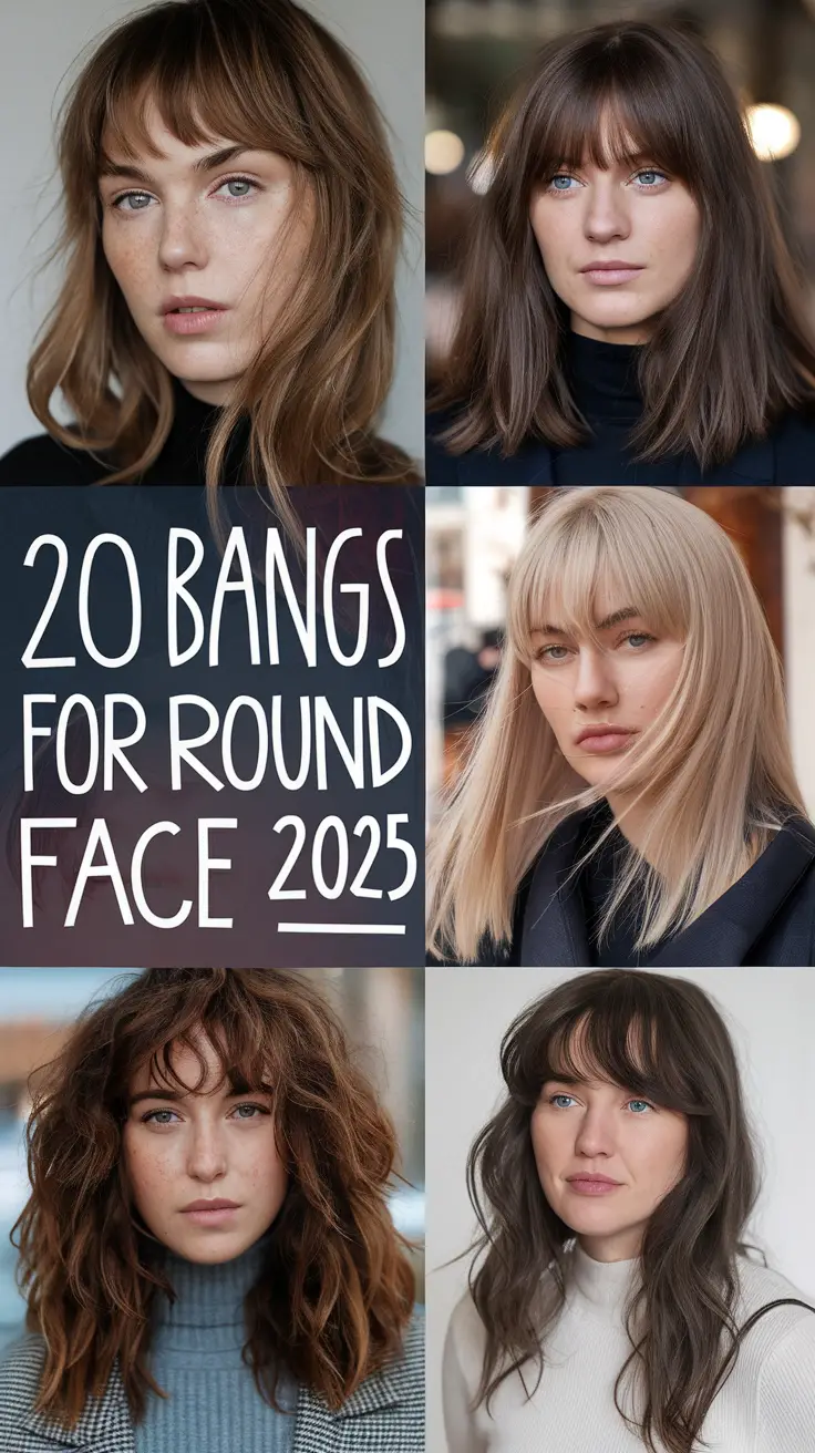 Top 20 Bangs for Round Face 2025: Perfect Styles for Bob, Medium, and ...