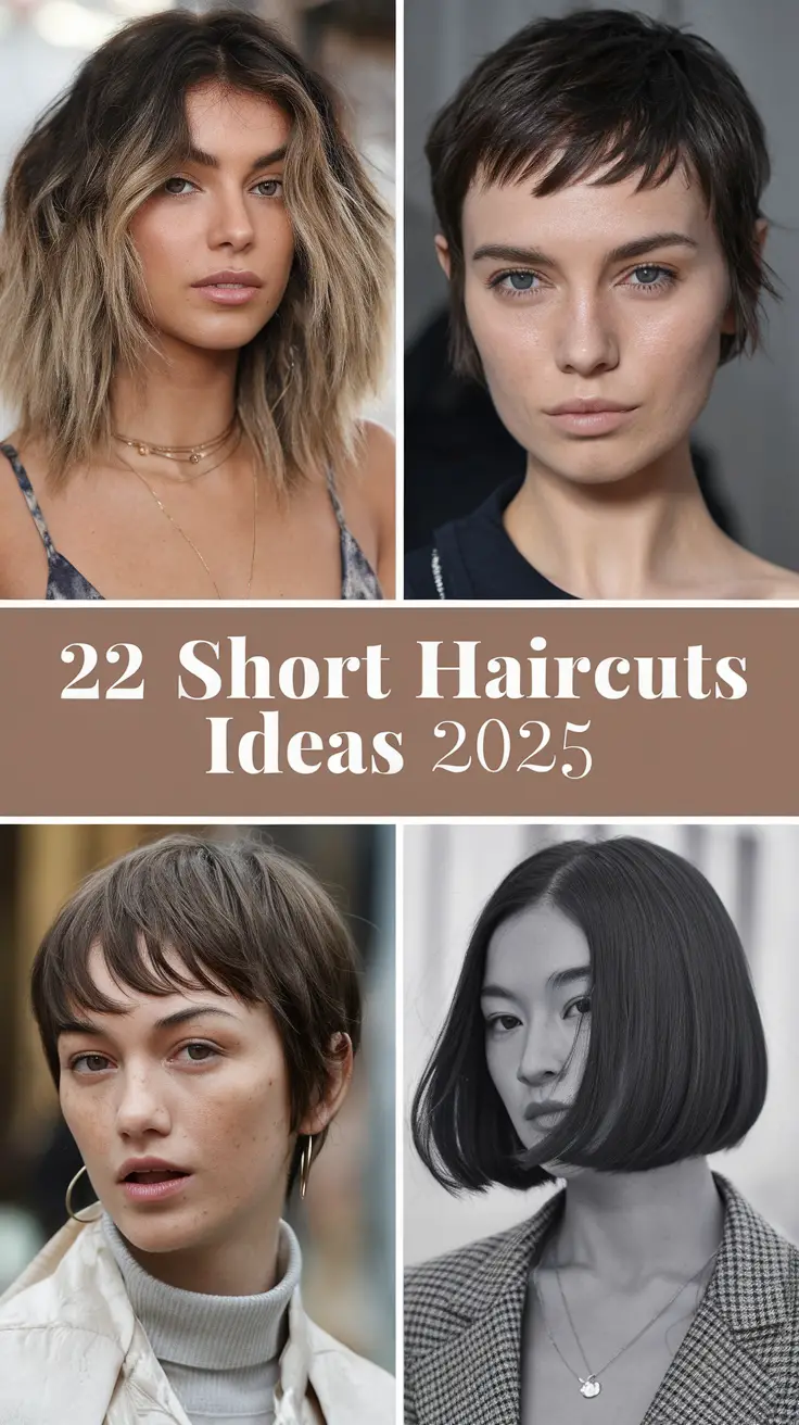 22 Short Haircuts Ideas 2025 for Women: Bangs, Wavy, Straight, and ...
