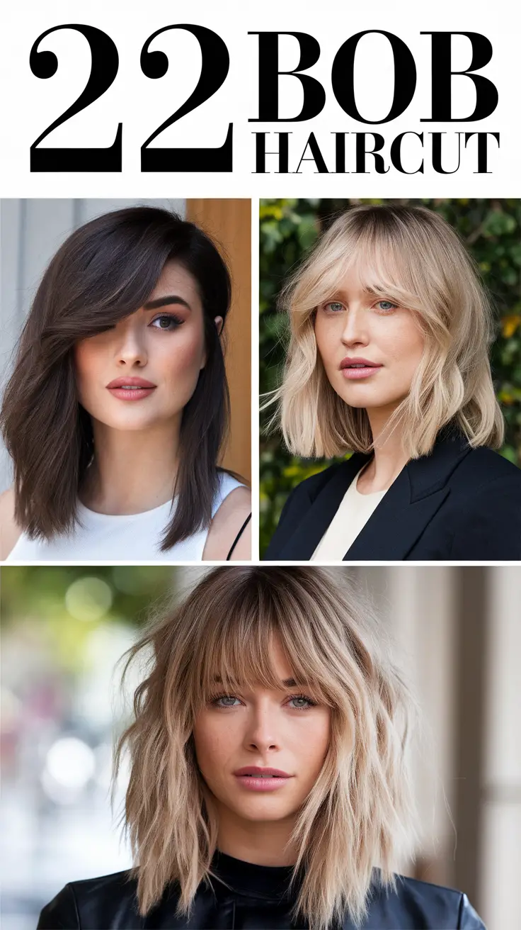 22 Trendy Bob Haircut Ideas for 2025 – Short, Medium, Long, and Curly ...