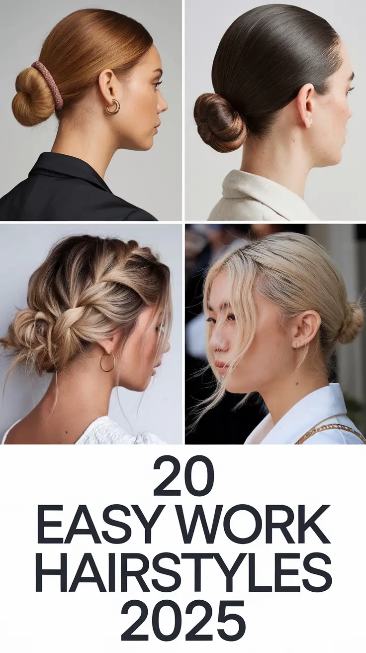 Easy Work Hairstyles 2025: 20 Ideas for Medium, Short, and Long Hair