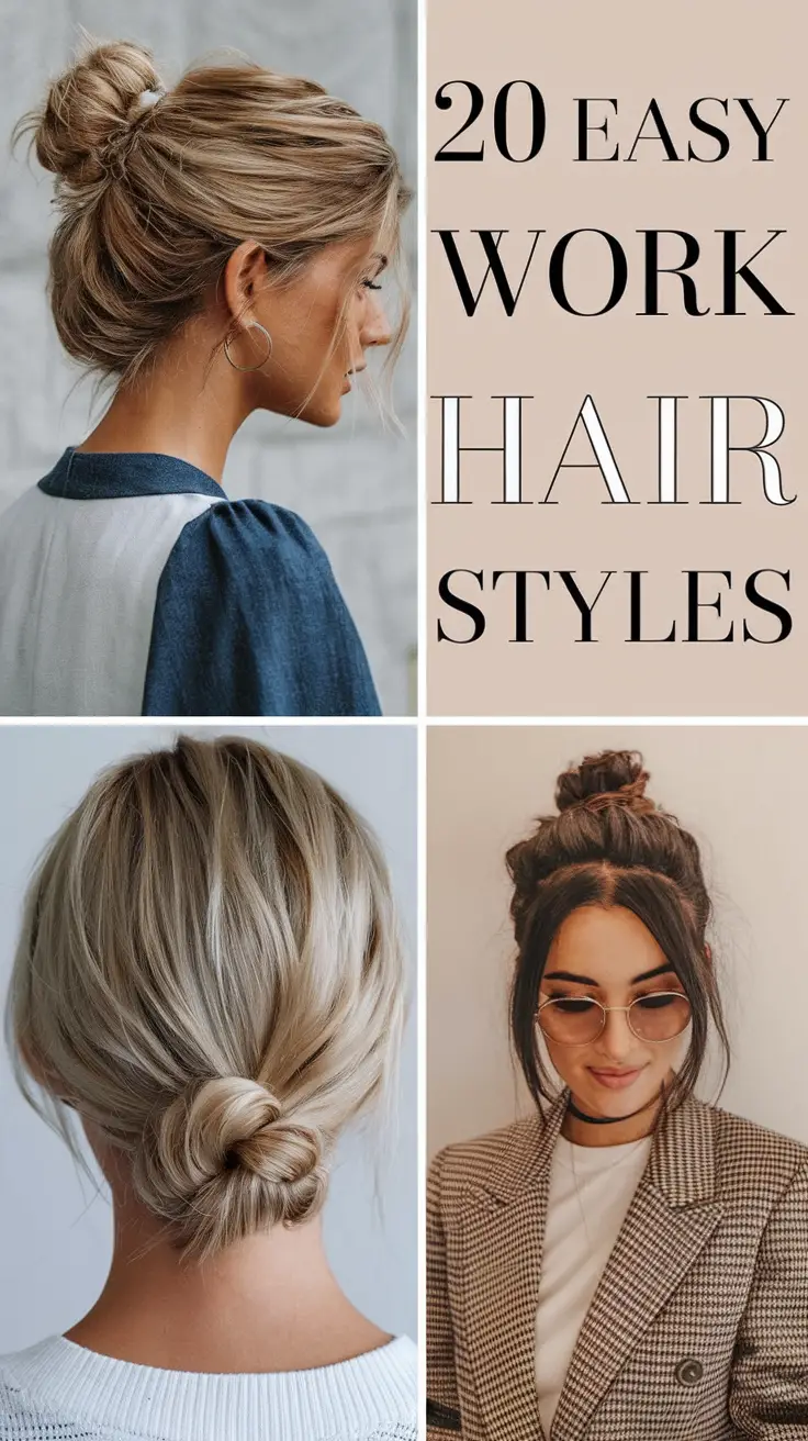 Easy Work Hairstyles 2025: 20 Ideas for Medium, Short, and Long Hair