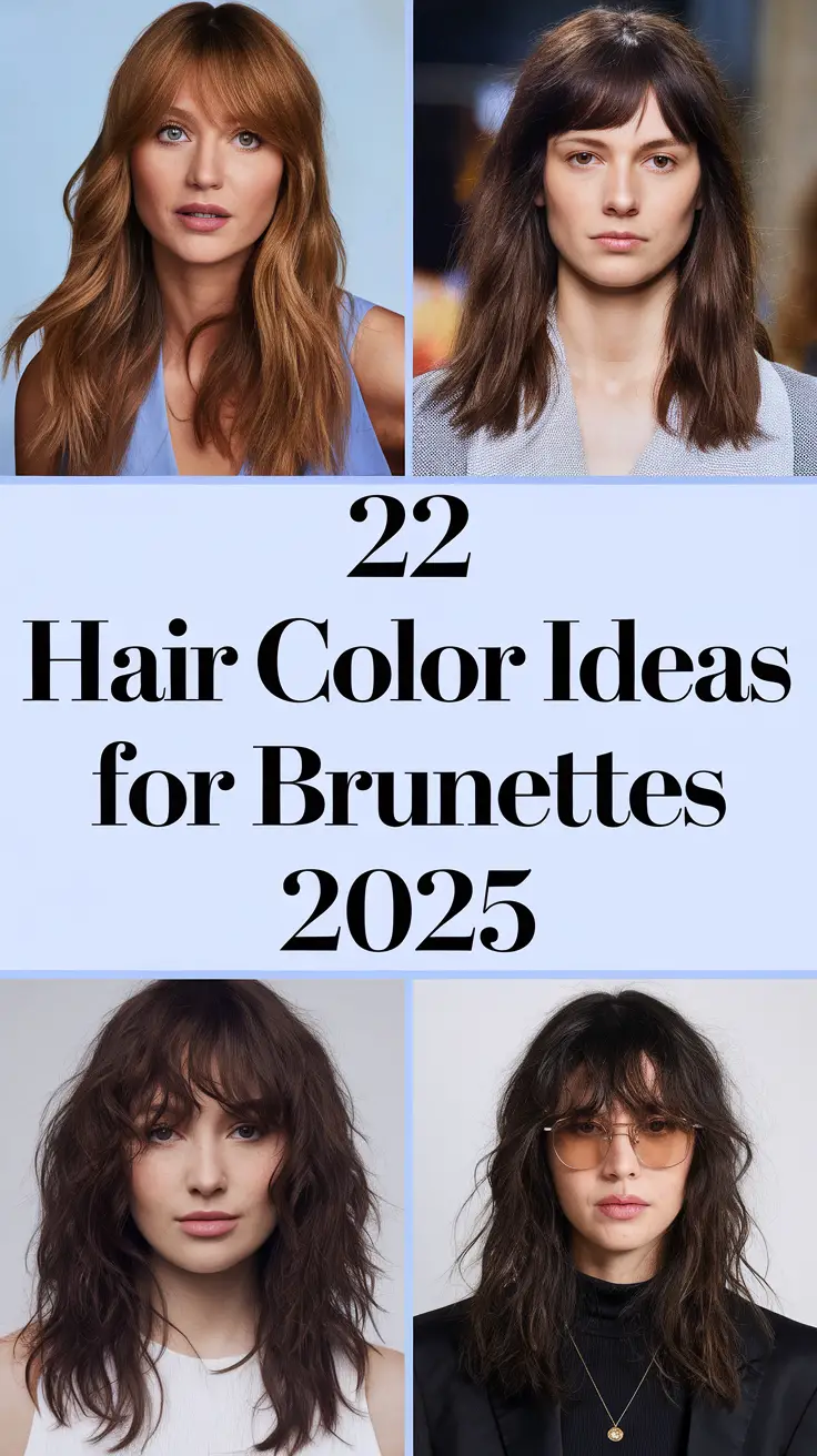 22 Unique Hair Color Ideas for Brunettes 2025: Fall Caramel Highlights ...