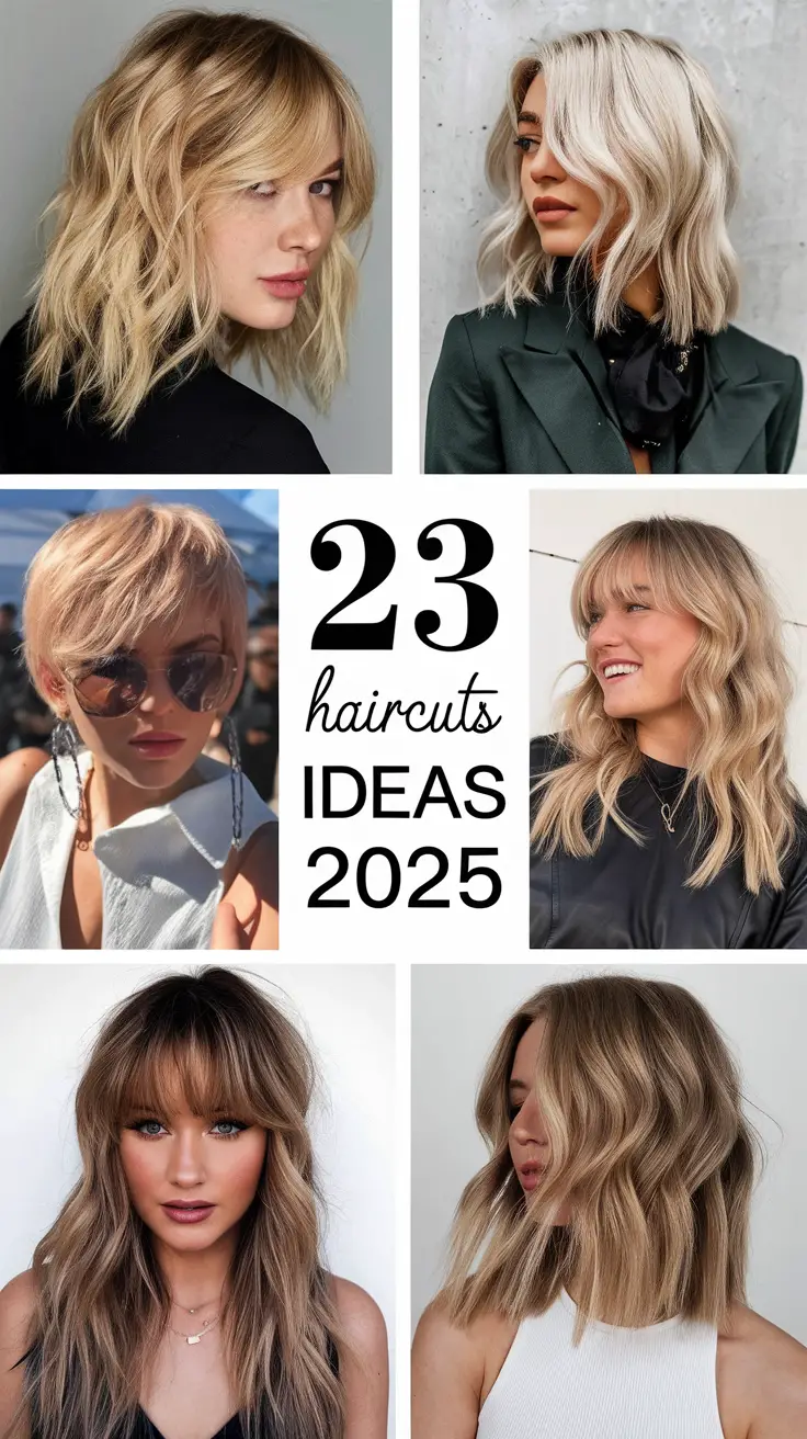 23 Haircuts Ideas 2025 for Women – Short, Long, Wavy, and More Styles