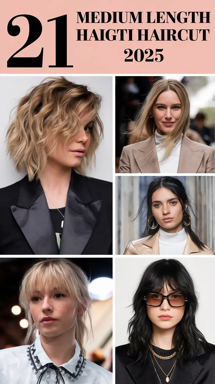21 Medium Length Haircut Ideas for 2025: Bangs, Layers, and Curtain ...