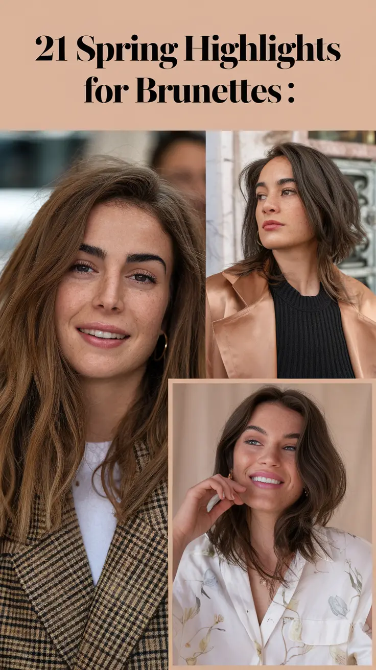 Spring Highlights for Brunettes 2025: 21 Stunning Hair Color Ideas for ...