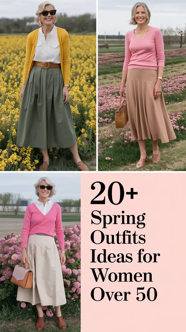 Spring Outfits Ideas 2025 for Women Over 50 - 20 Trendy & Classy Styles ...