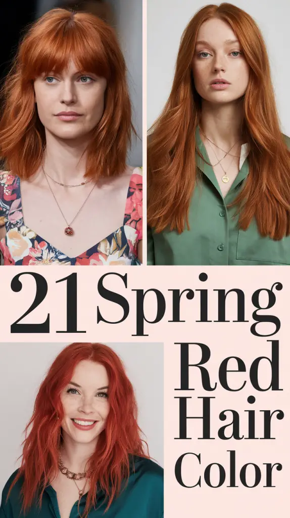 21 Stunning Spring Red Hair Color 2025 Ideas – Balayage, Short, Blonde ...