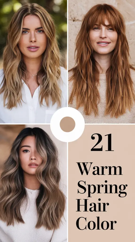 21 Best Warm Spring Hair Color 2025 Ideas – Blonde, Brown, Strawberry ...