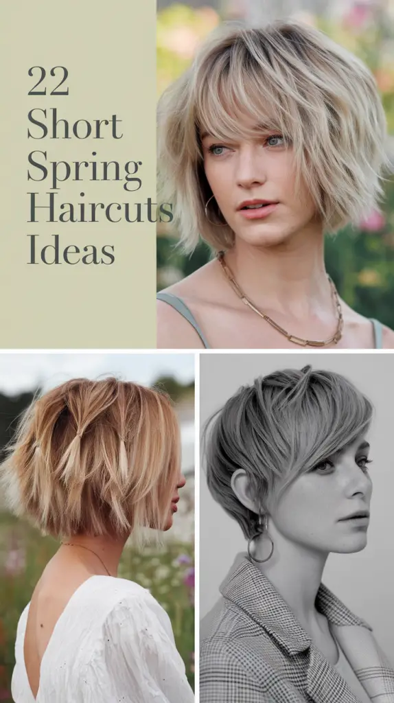 22 Short Spring Haircuts Ideas 2025 for Women – Layers, Bangs & More
