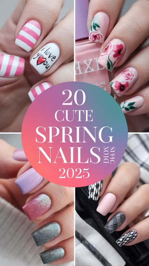 20 Cute Spring Nails Ideas 2025 – Trendy Designs, Pastel, Ombre, French ...