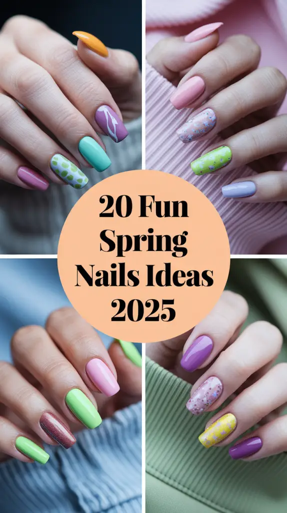 20 Fun Spring Nails Ideas 2025 – Cute & Trendy Designs in Pink, Red ...