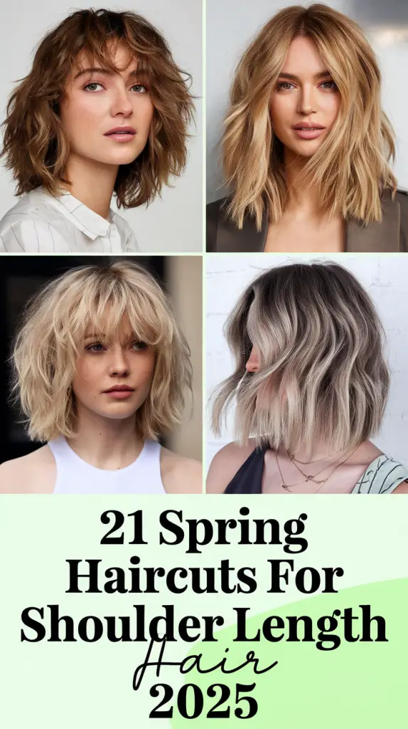 21 Spring Haircuts for Shoulder Length Hair 2025 – Wavy, Straight ...