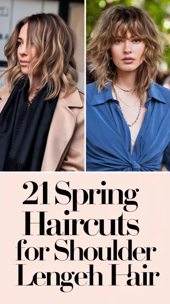 21 Spring Haircuts for Shoulder Length Hair 2025 – Wavy, Straight ...