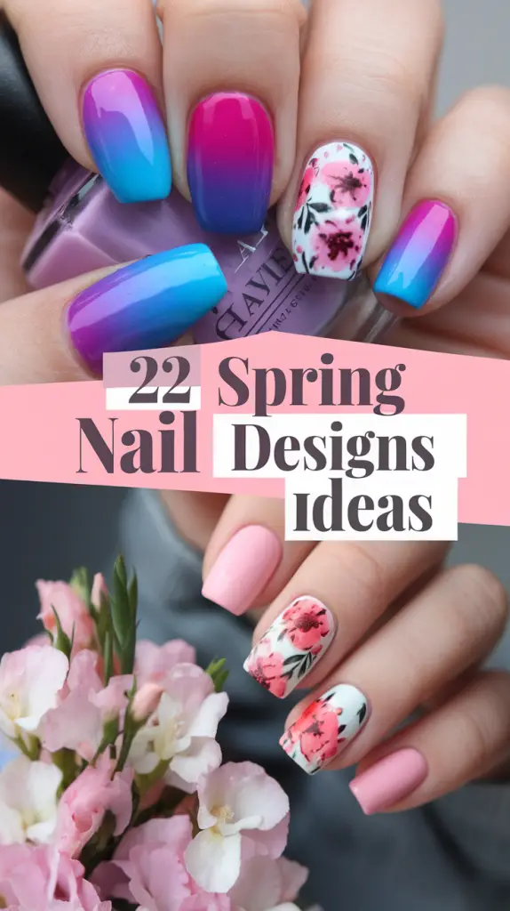 22 Stunning Spring Nail Designs Ideas 2025 – Trendy Short Gel, Acrylic ...