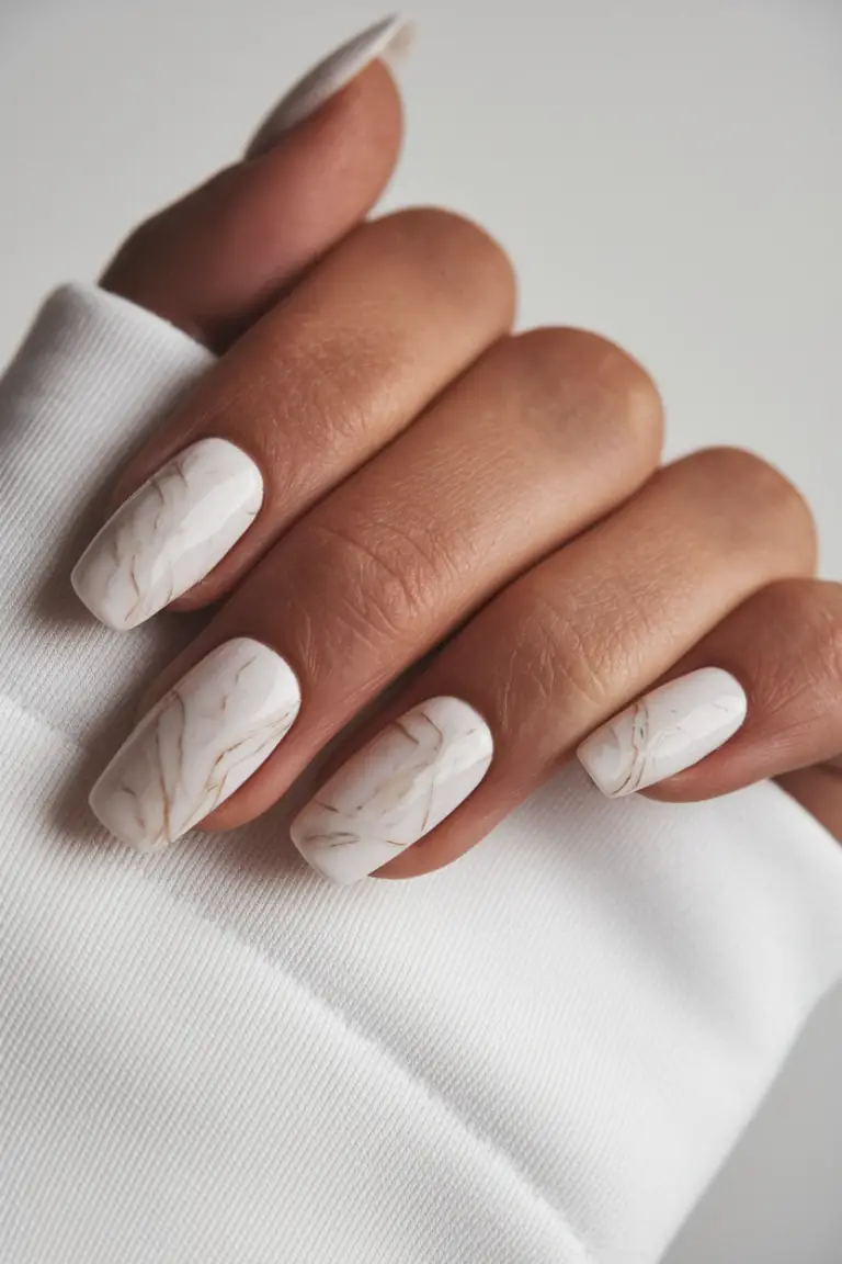 20 White Spring Nails Ideas 2025 – Acrylic, Almond, Square & Floral Designs