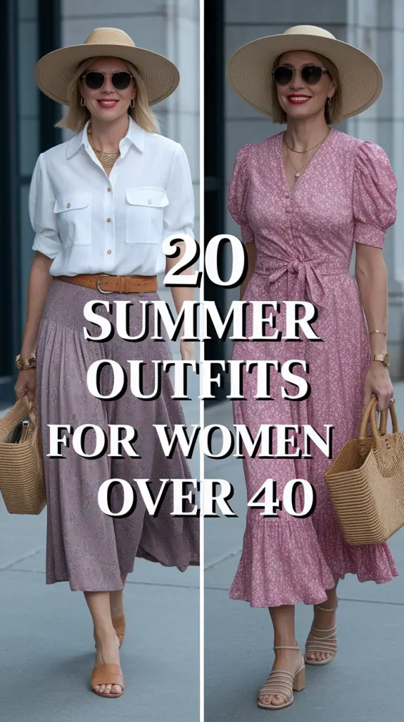 20 Stylish Summer Outfits for Women Over 40 – Trendy, Casual & Dressy ...