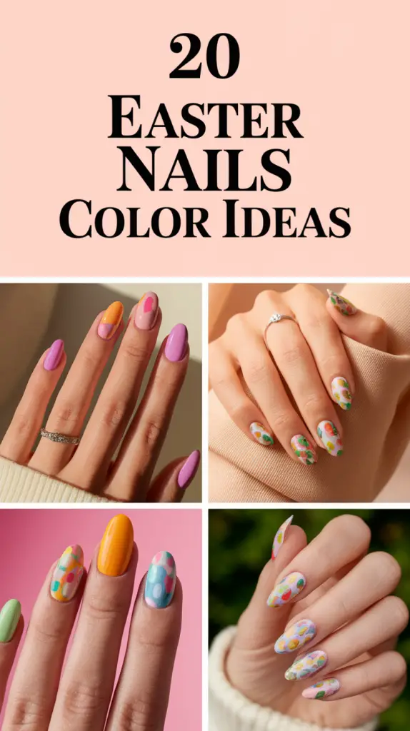 Easter Nails Color Ideas 2025 – 20 Pretty Pastel & Spring Almond ...