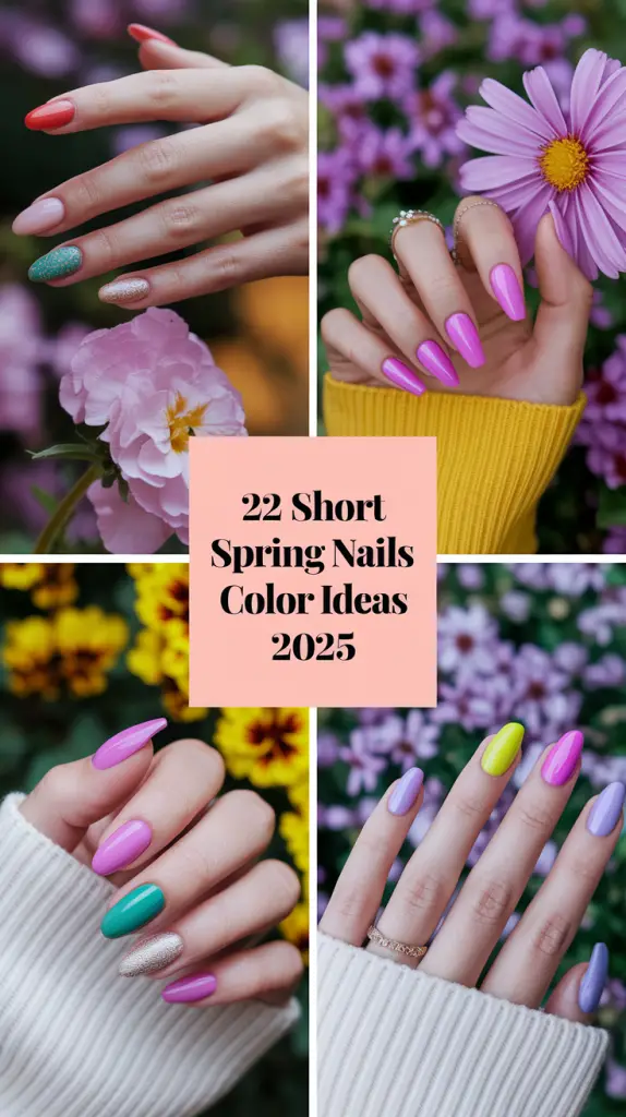 22 Short Spring Nails Color Ideas 2025 – Trendy Almond, Square & Gel ...