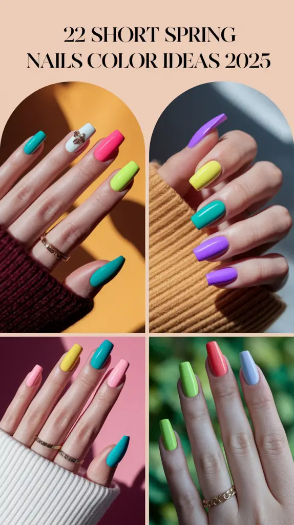 22 Short Spring Nails Color Ideas 2025 – Trendy Almond, Square & Gel ...