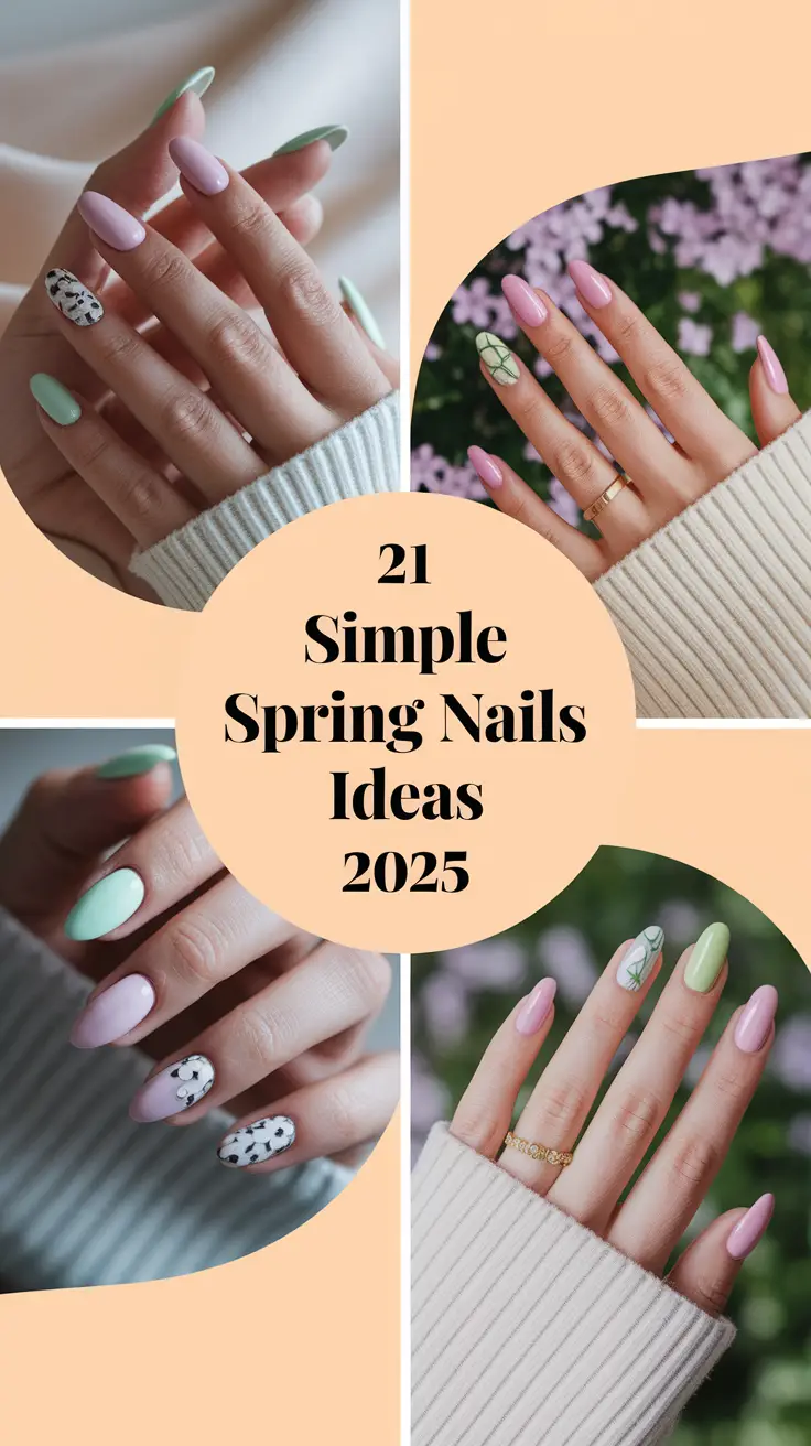 21 Simple Spring Nails Ideas 2025 – Trendy, Elegant & Easy Designs for ...