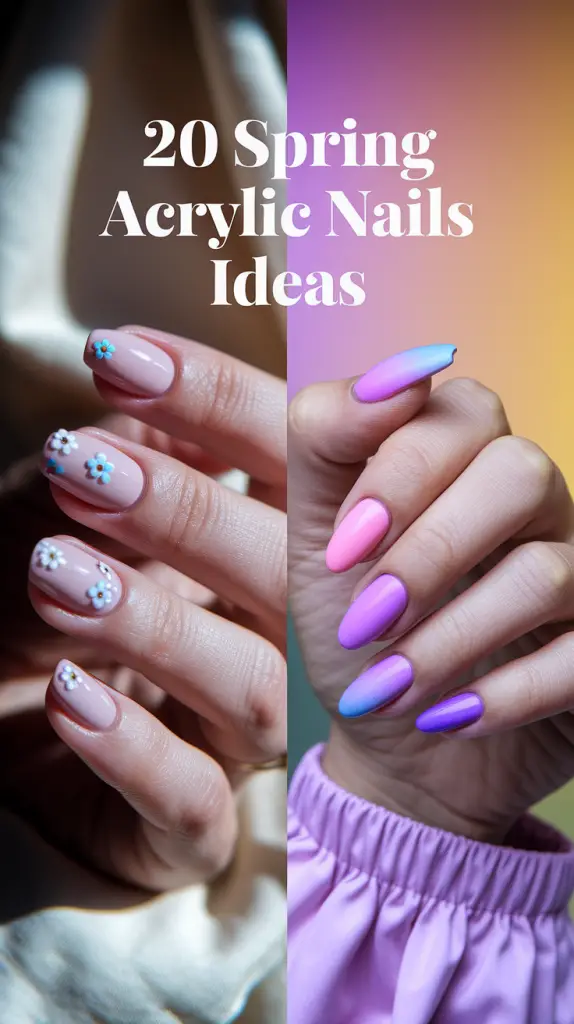 Spring Acrylic Nails Ideas 2025 – 20 Cute & Bright Designs for Short ...