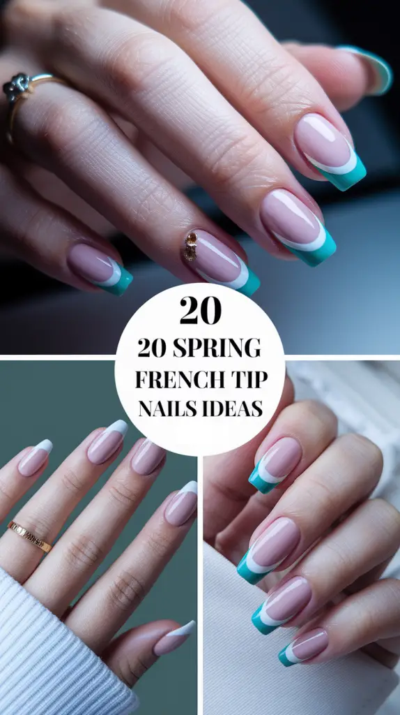 Spring French Tip Nails Ideas 2025 – 20 Cute & Colorful Designs for a ...
