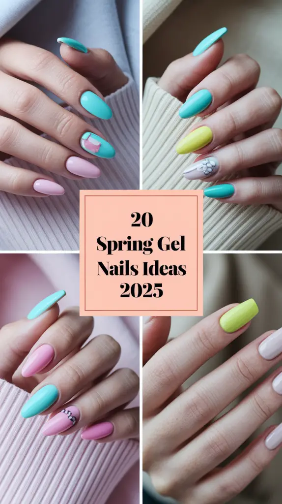Spring Gel Nails Ideas 2025 – 20 Popular Designs in Almond, Short ...