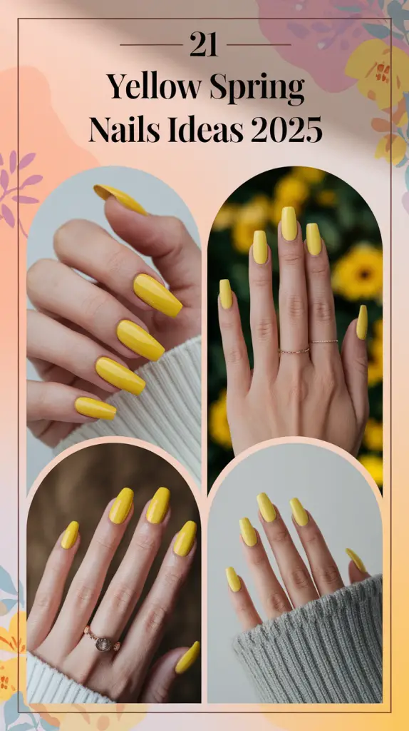 21 Yellow Spring Nails Ideas 2025 – Cute, Acrylic, Almond, Short ...
