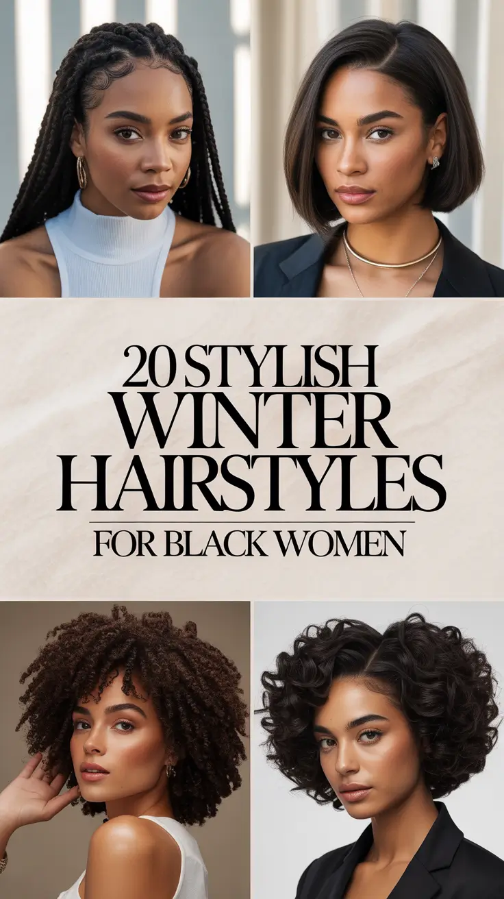 Stylish Winter Hairstyles 2025–2026 for Black Women | Braids & Wigs