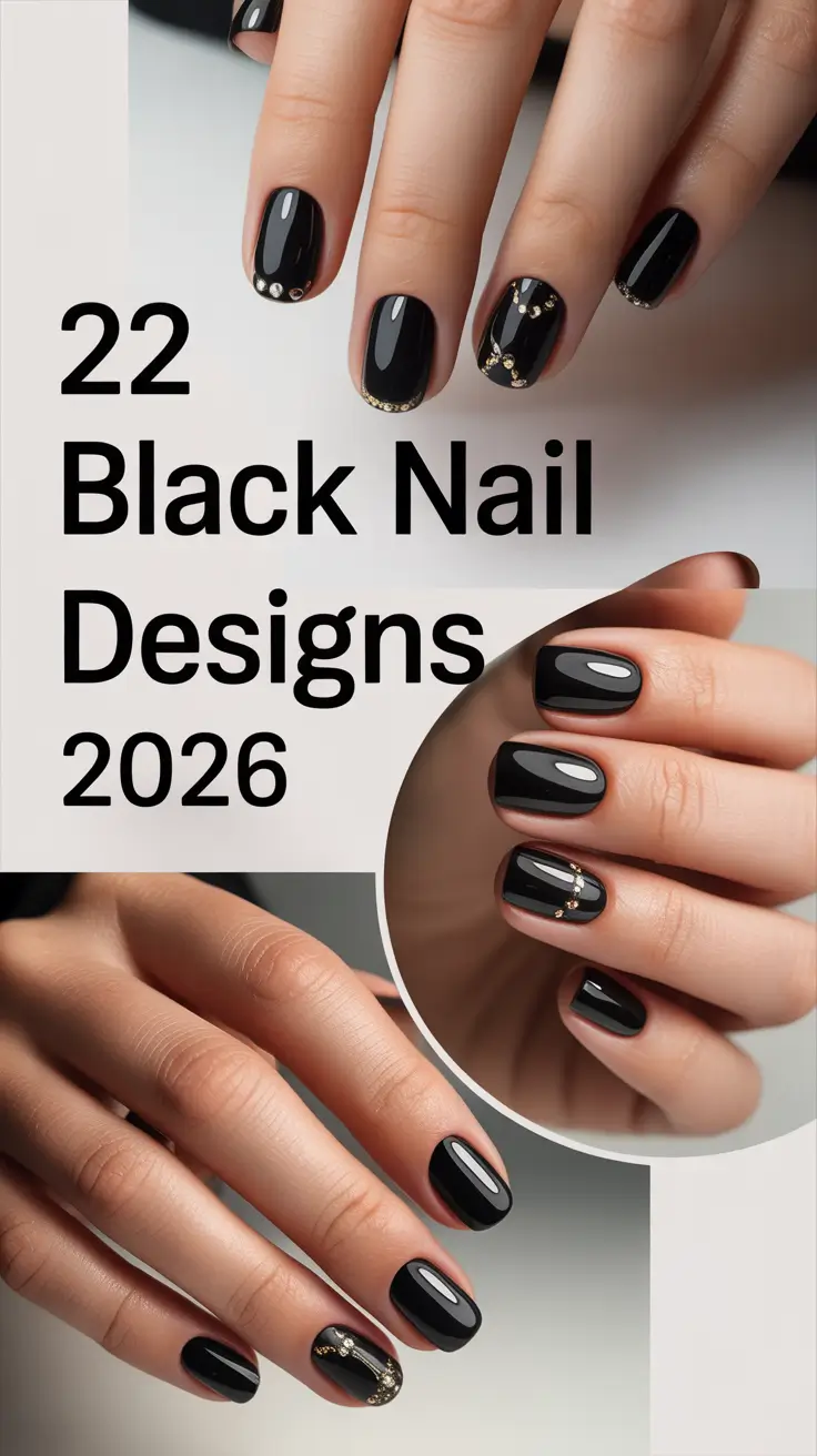 Black Nail Designs 2026 - Trendy & Classy Nail Ideas for Inspiration