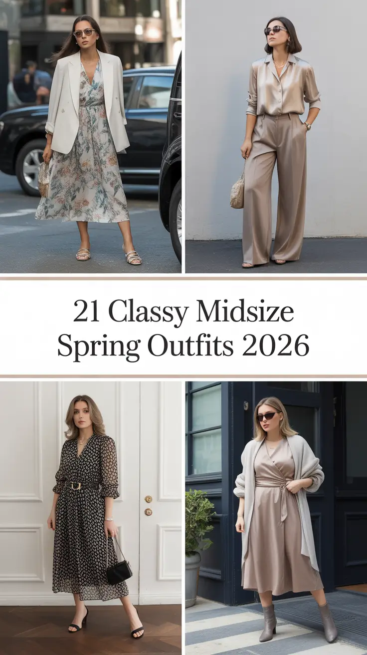 Classy Midsize Spring Outfits 2026 – Best Ideas 2026 for Casual & Work ...