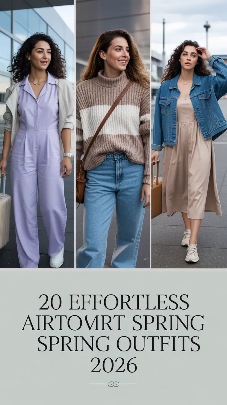 Effortless Airport Spring Outfits 2026 – Chic & Comfy Casual Travel ...